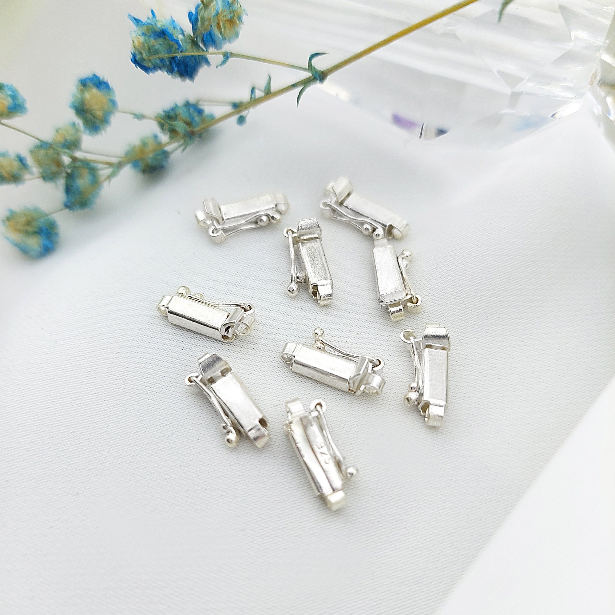 925 Sterling Silver Box Clasps: Rectangular Jewelry Clasp - Etsy