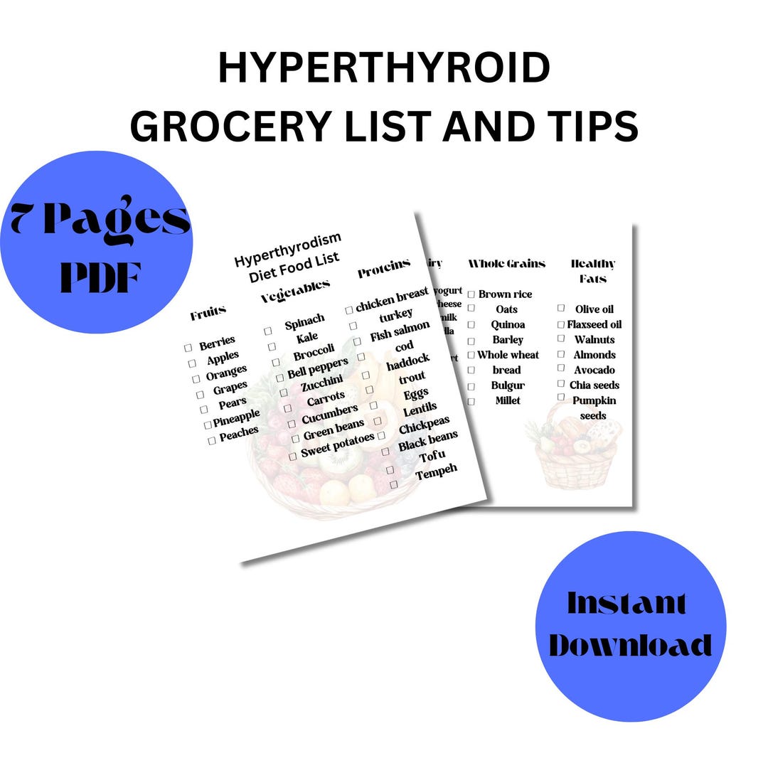 Hyperthyroid Grocery List,hyperthyroidism Diet, PDF Download,what to Eat,how to Cure,lifestyle ...
