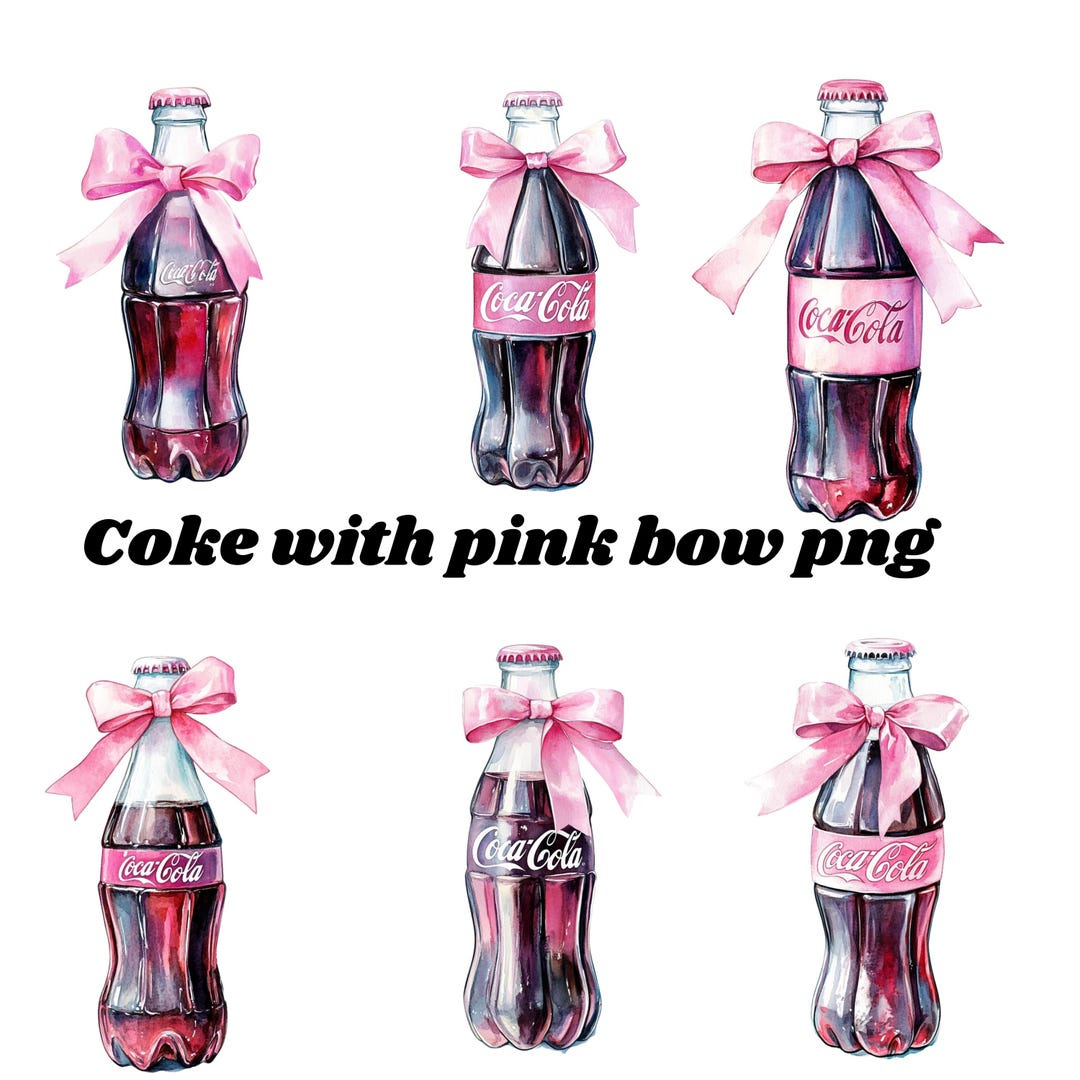 Cute Pink Coke Clipart ,coquette Aesthetic, Digital Download for Crafts ...