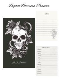 Gothic Planner Dark Aesthetic Digital Planner Vintage Goth Journal Dark ...