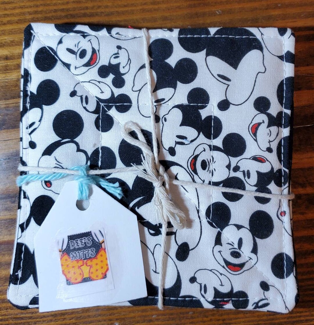 Mickey Mouse Coasters (set of 4) - Etsy