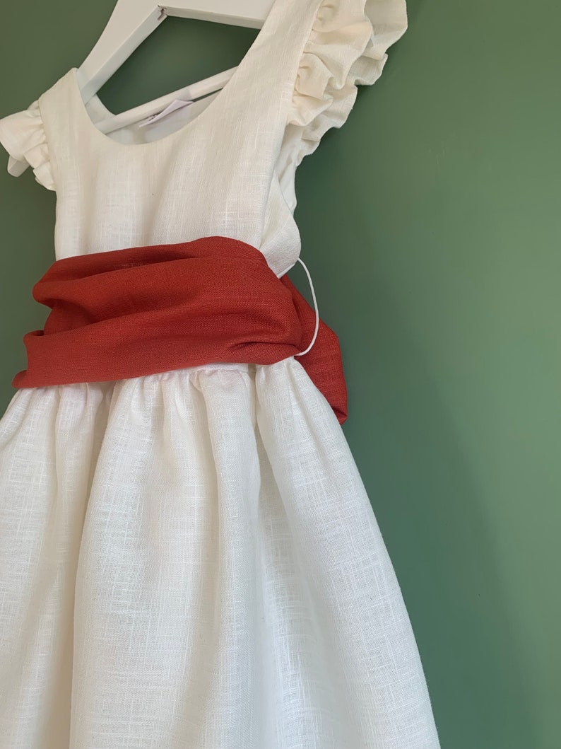 Milk Bridesmaid Dress, Milk Linen Dress for Girl, Bridesmaid Dress ...