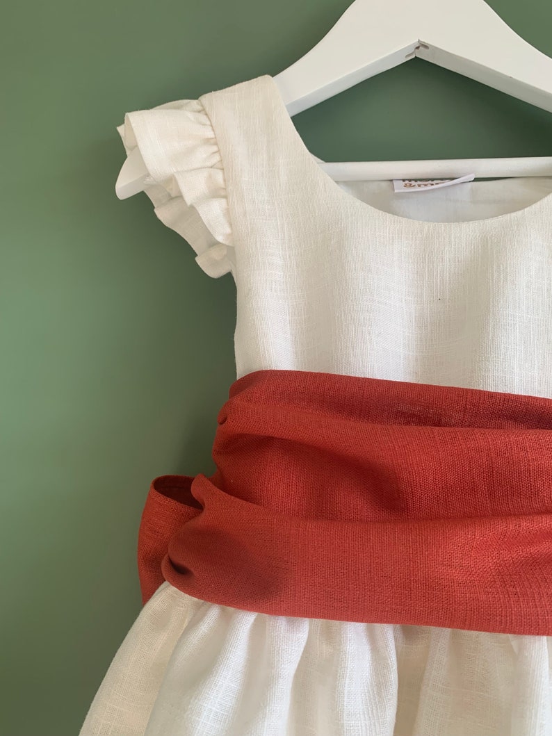 Milk Bridesmaid Dress, Milk Linen Dress for Girl, Bridesmaid Dress ...