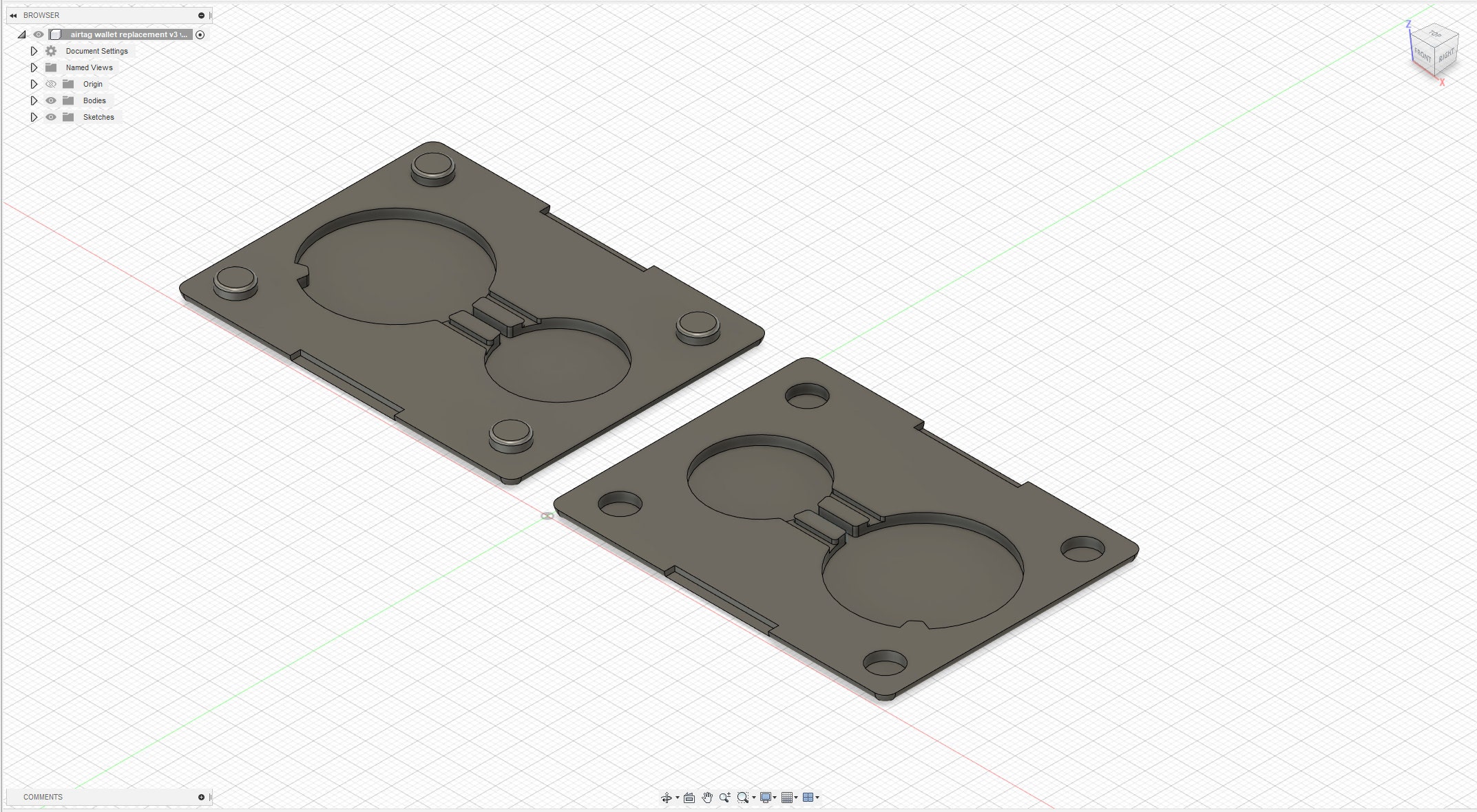 3D Printable Thin AirTag Wallet Sized. File Only. - Etsy