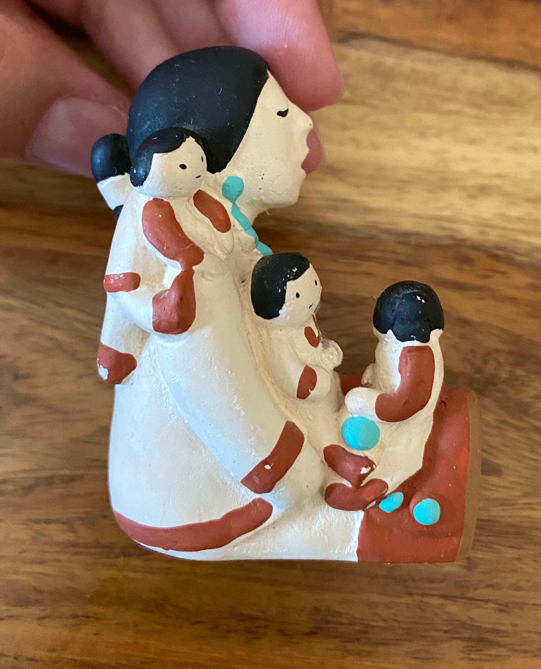 Signed 2.5 Teissedre Hopi Storyteller Figurine With 6 - Etsy