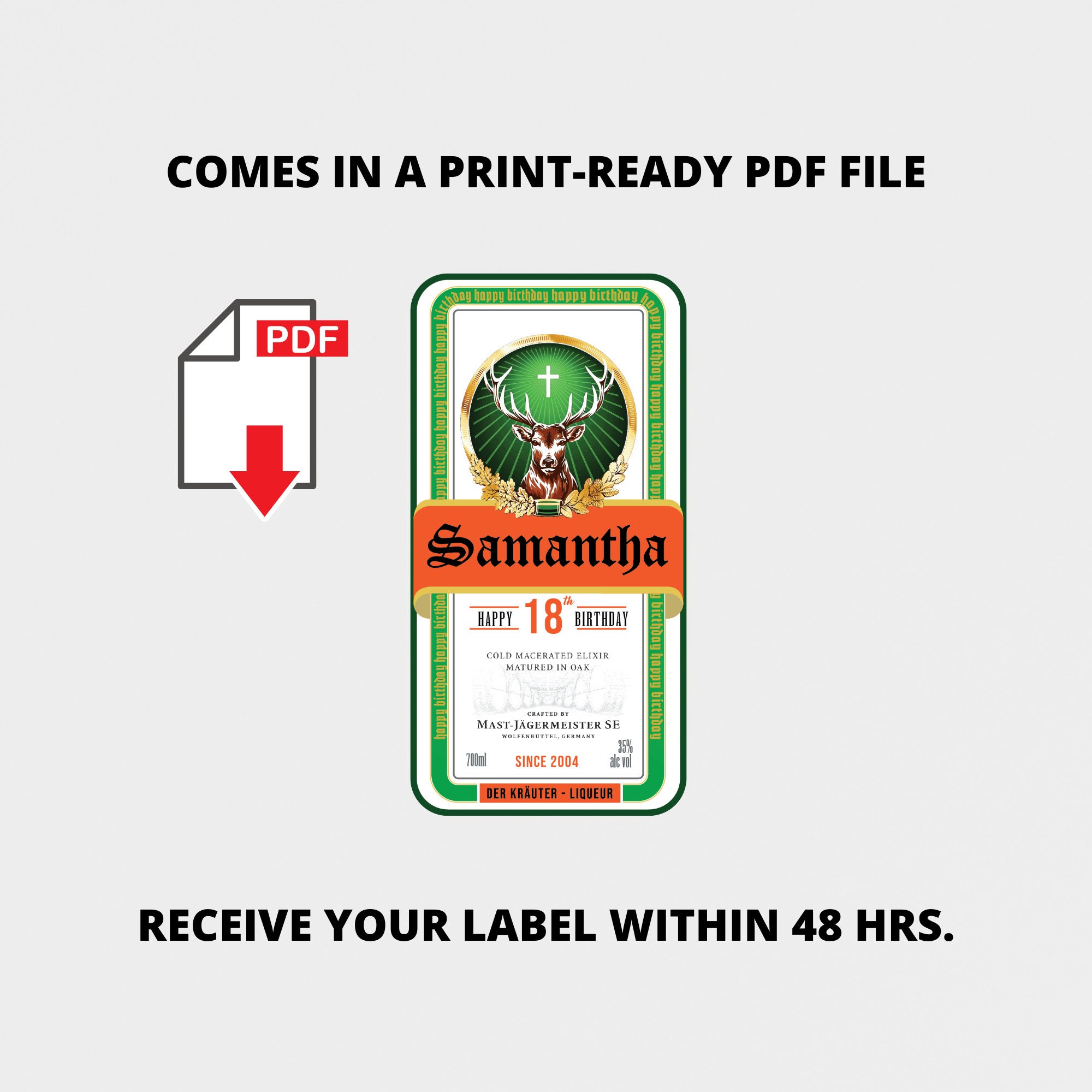 Personalised Digital Label DIGITAL LABEL ONLY Any Name - Etsy