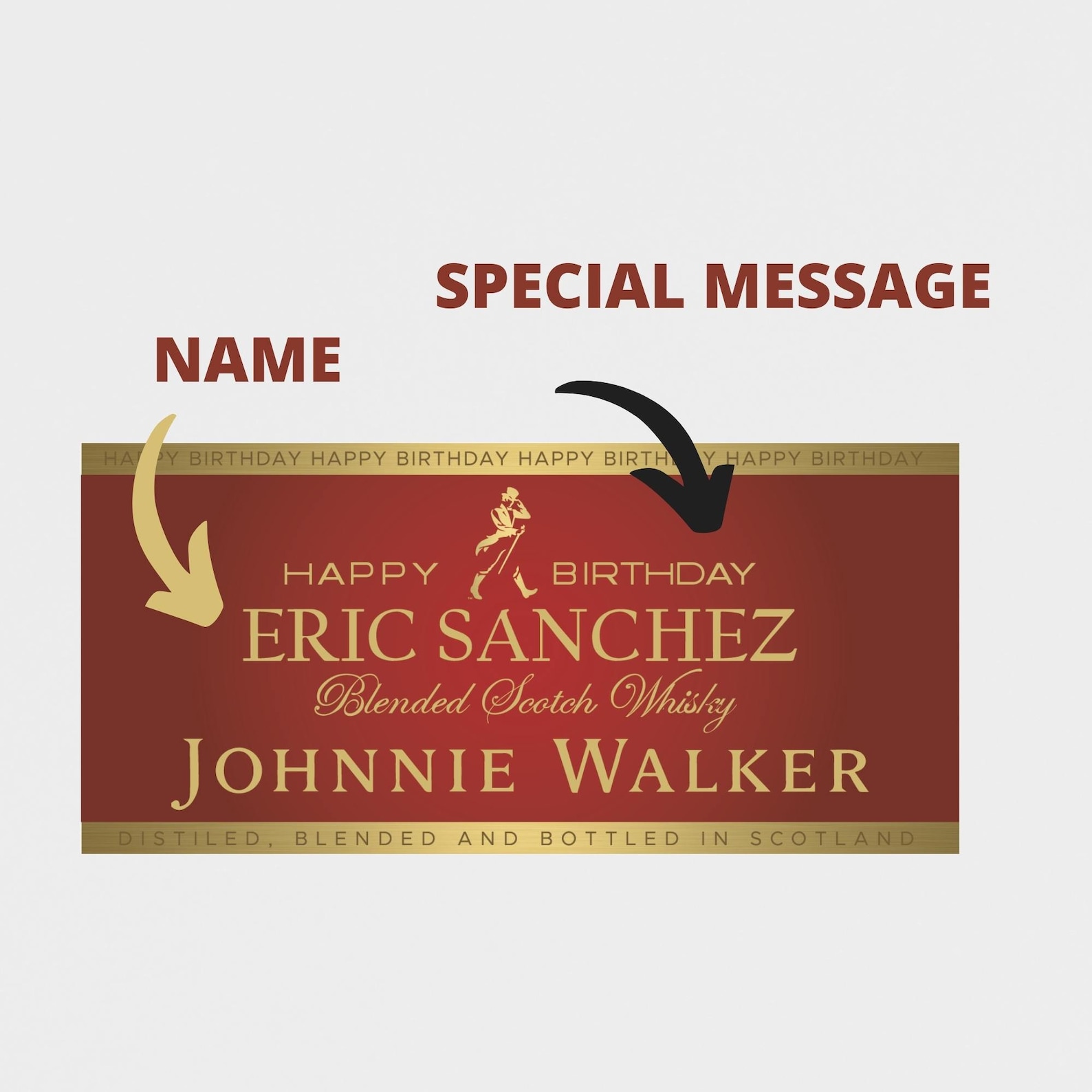 Personalised Scotch Whisky Red Digital Label DIGITAL LABEL - Etsy