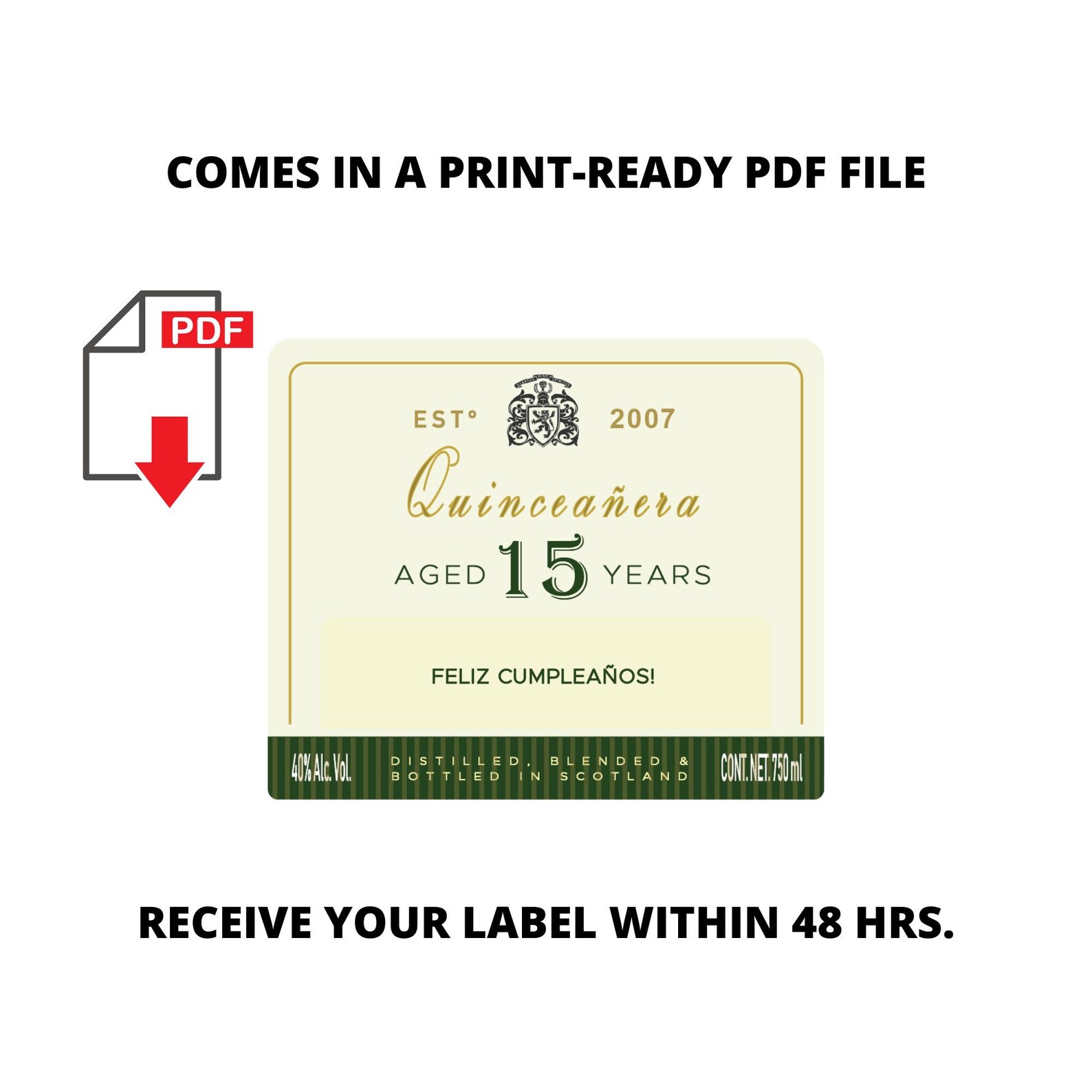 Personalised Buchanan Whisky Digital Label DIGITAL LABEL Etsy