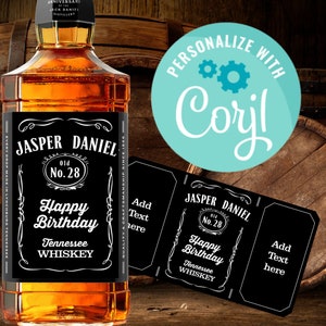 Self Edit Whiskey Gift Whiskey Label Printable Label - Etsy