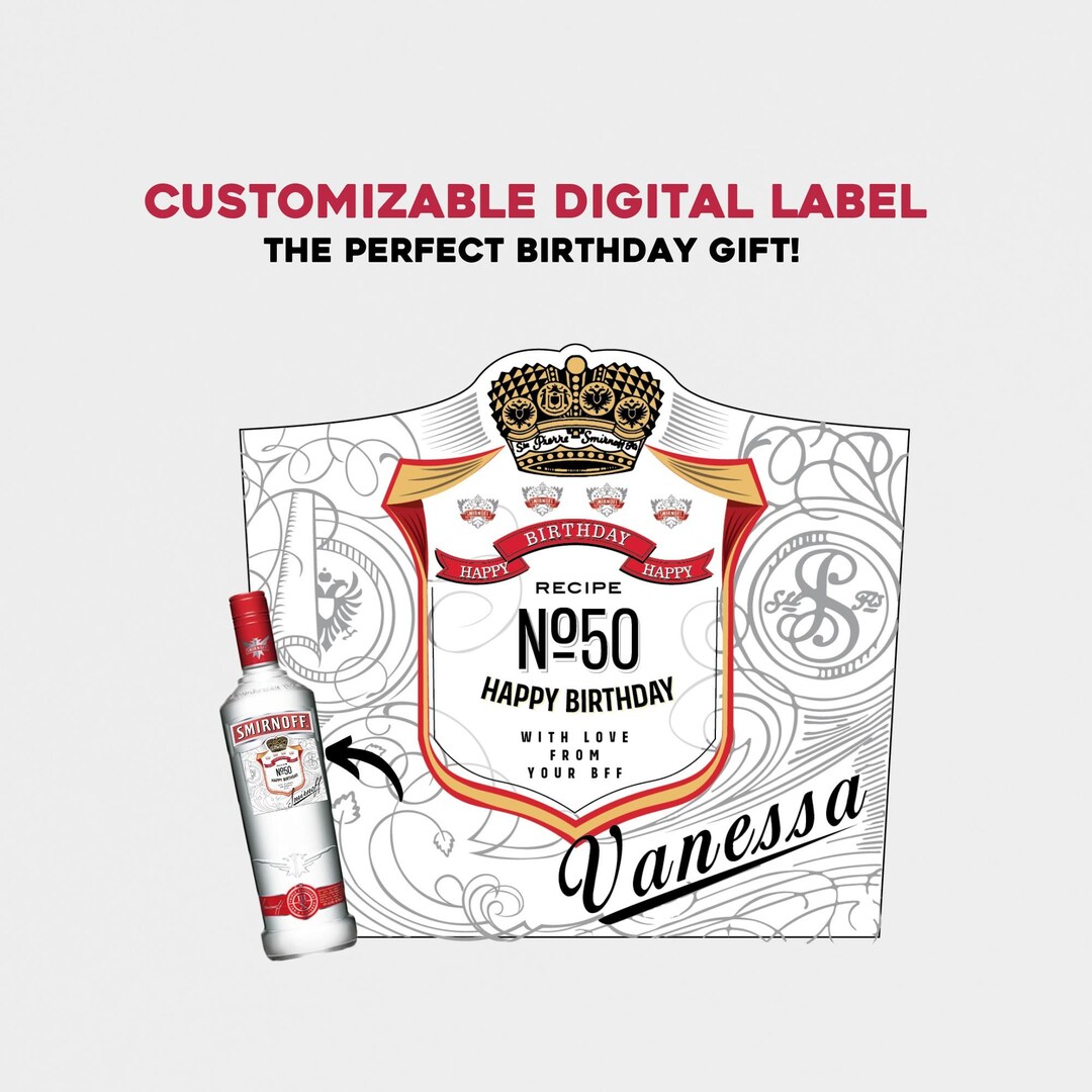 Personalised Vodka Digital White Label - *DIGITAL* LABEL ONLY - Perfect ...