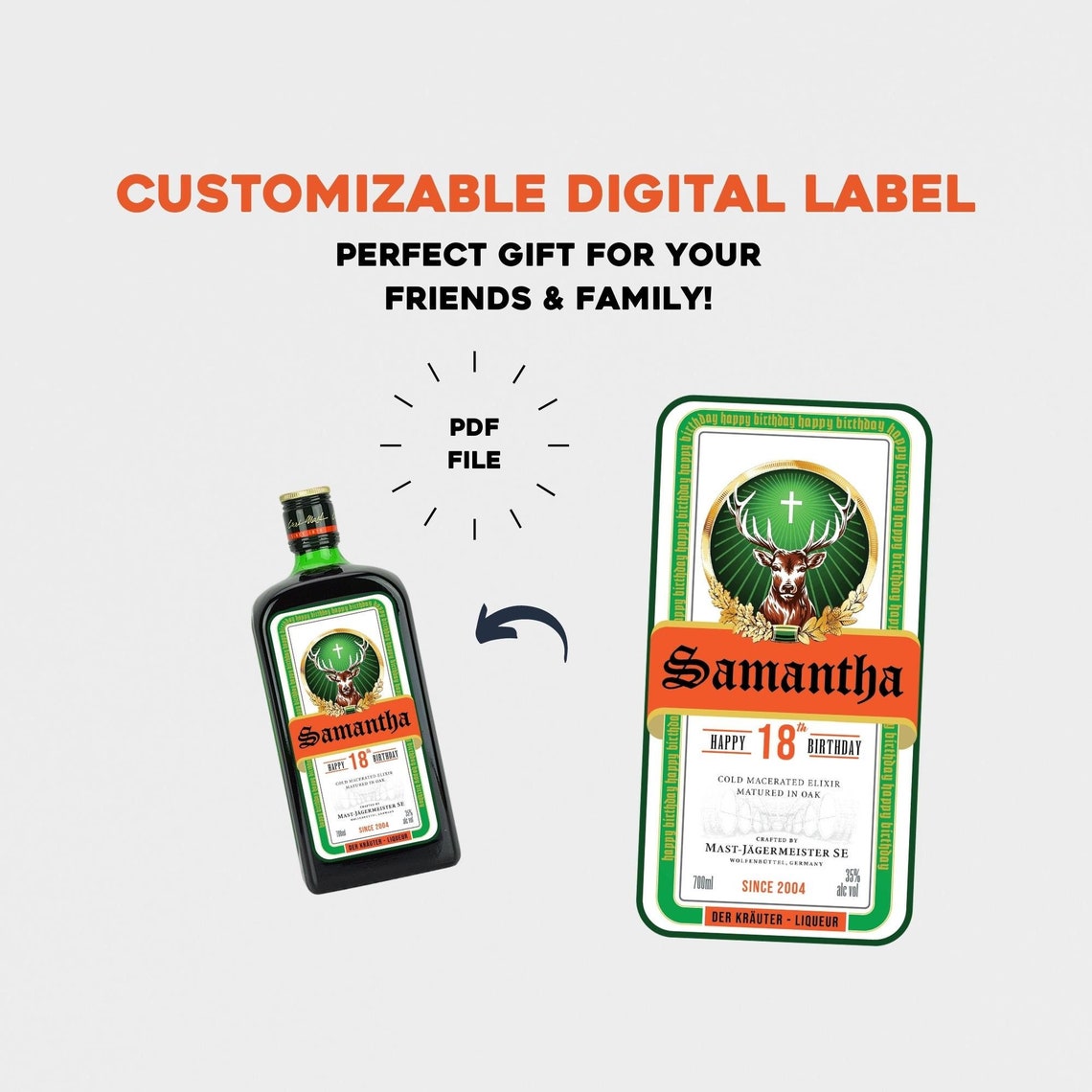 Personalised Digital Label DIGITAL LABEL ONLY Any Name - Etsy