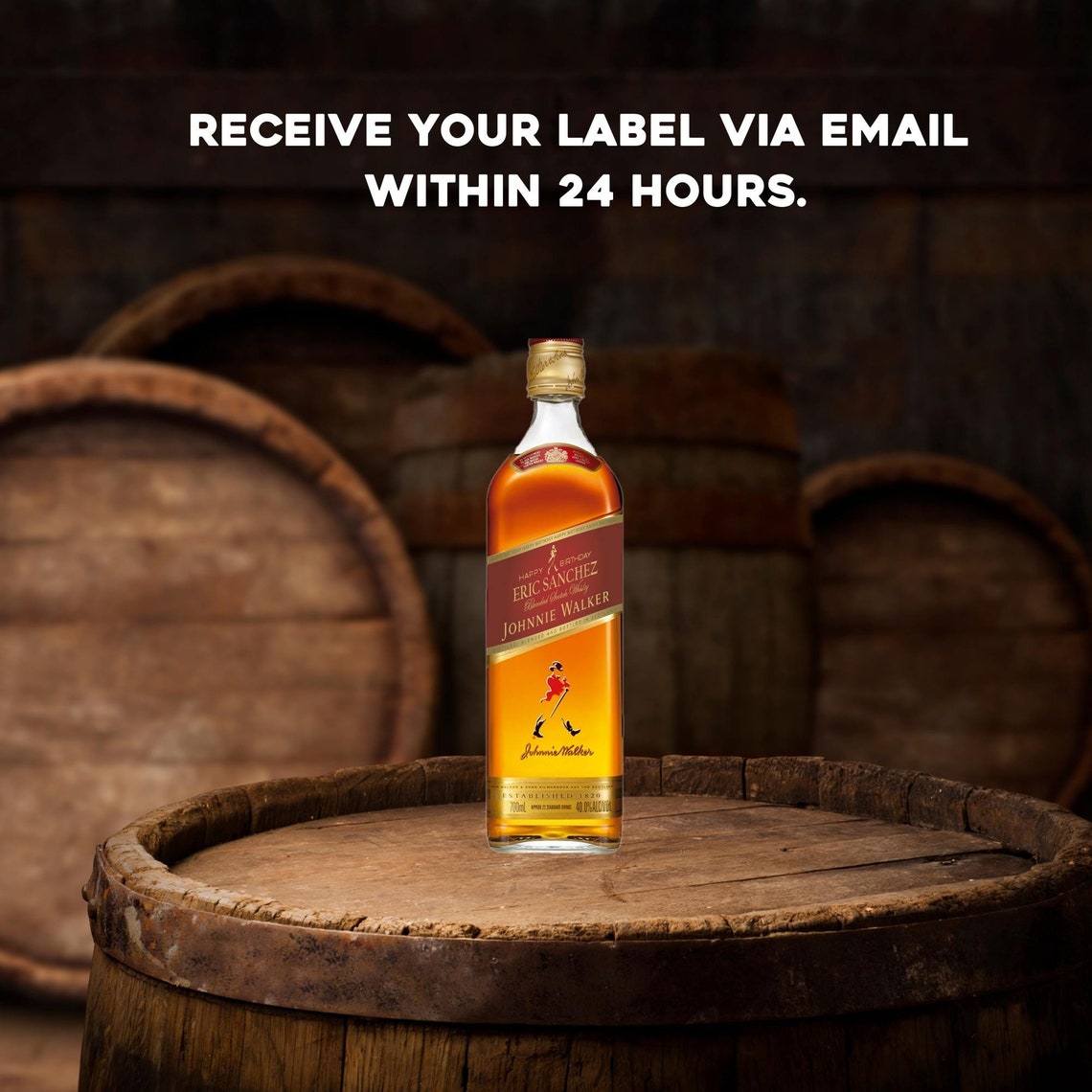 Personalised Scotch Whisky Red Digital Label DIGITAL LABEL - Etsy