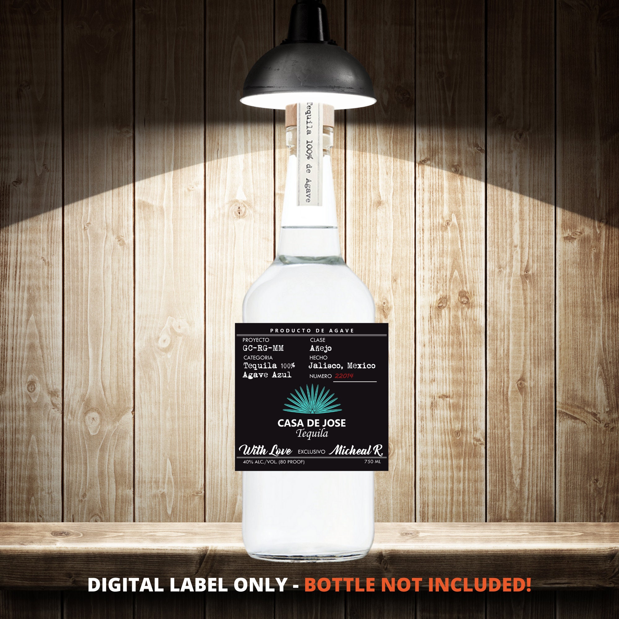 Personalised Tequila Digital Label - *DIGITAL* LABEL ONLY - Perfect ...
