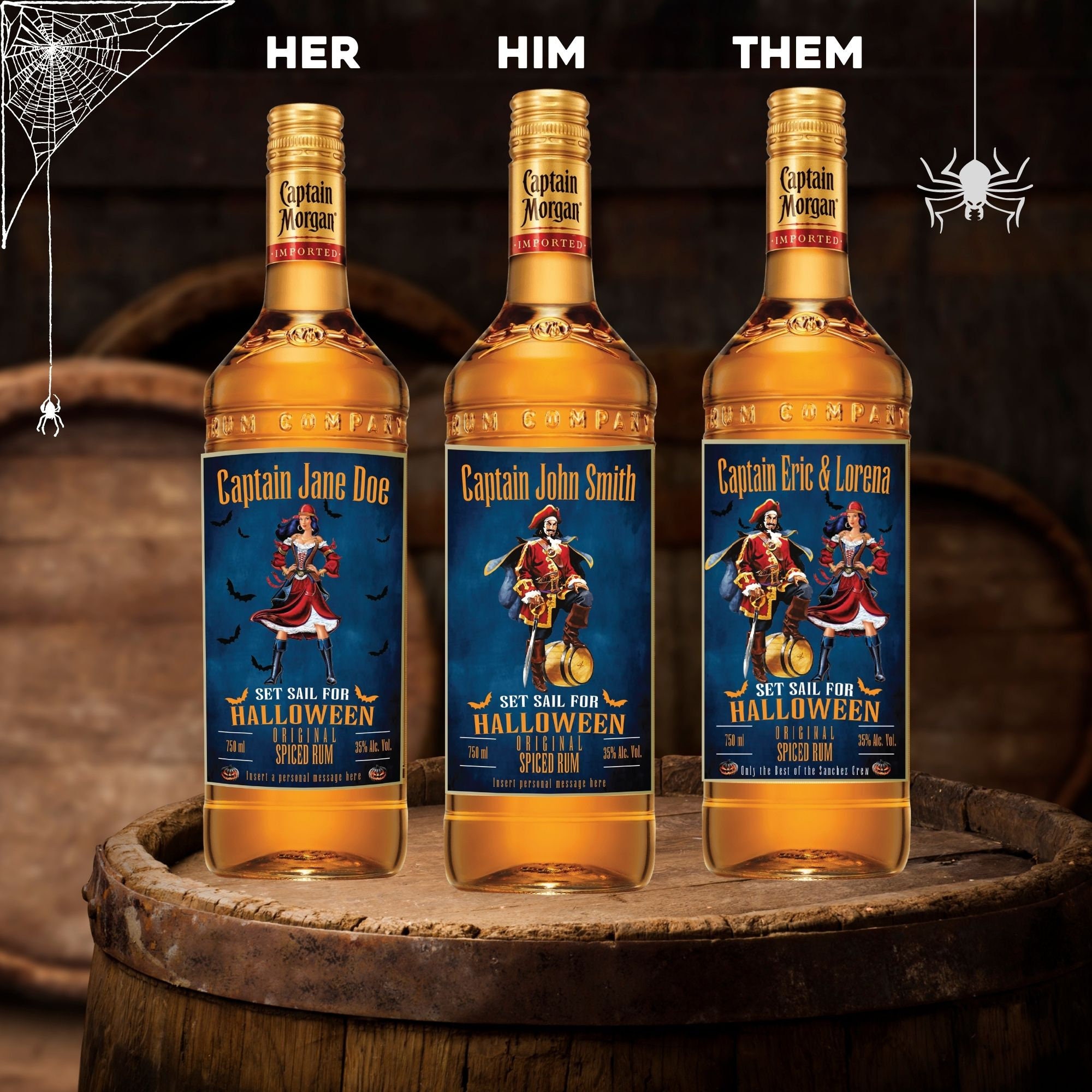 Personalised Captain Morgan Bottle Label - Halloween Version - *DIGITAL ...