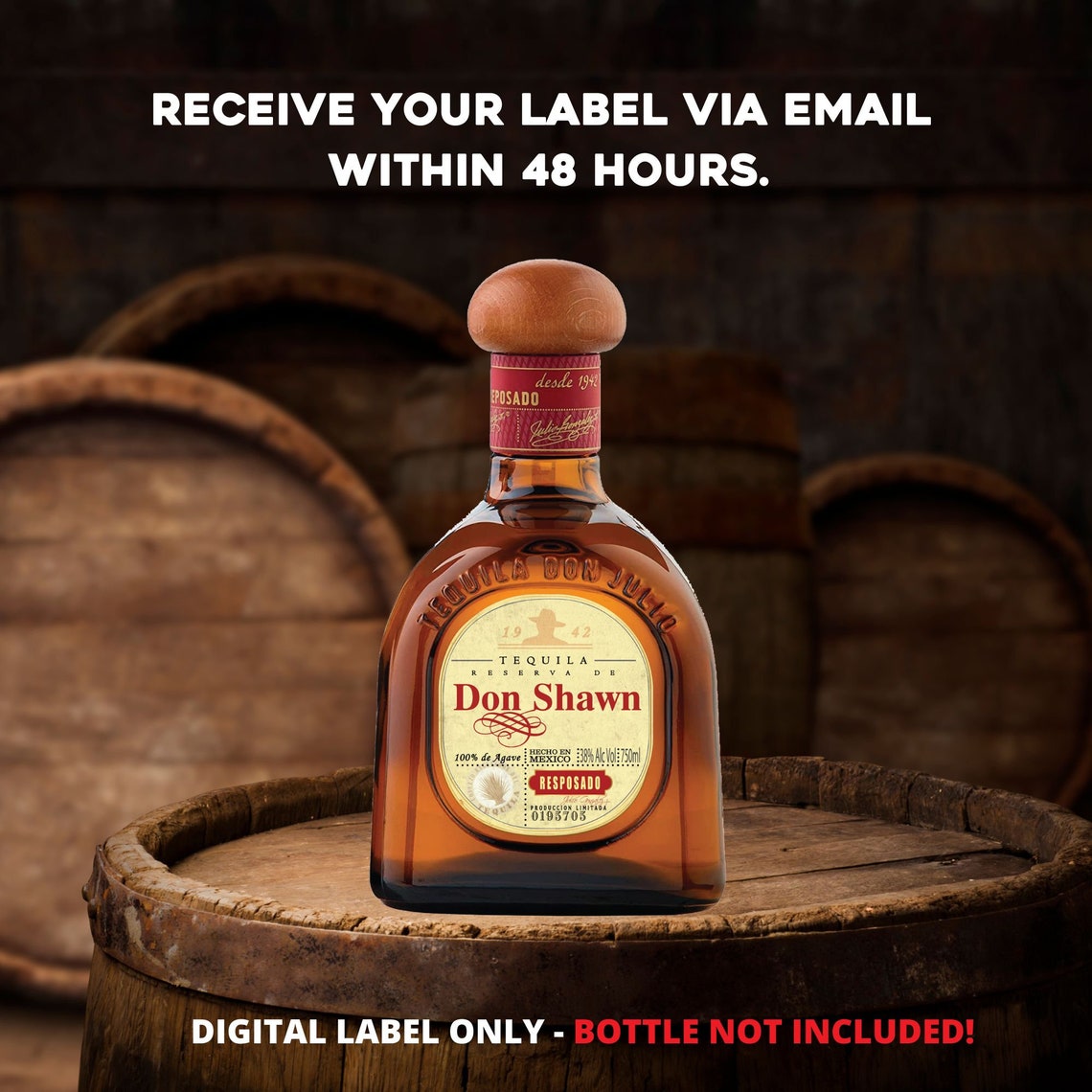 Personalised Tequila Digital Label DIGITAL LABEL ONLY - Etsy
