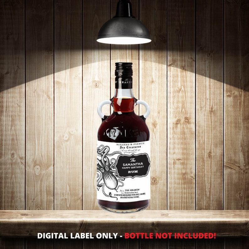 Personalised Spiced Rum Digital Label DIGITAL LABEL ONLY - Etsy