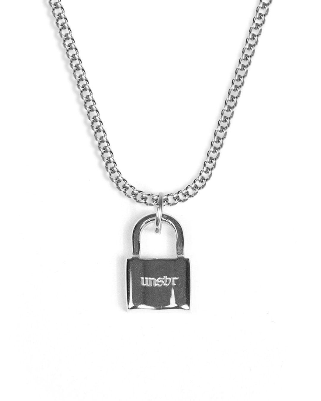 Lock Necklace With Pendant Crafted From 316L Stainless Steel and 18k ...