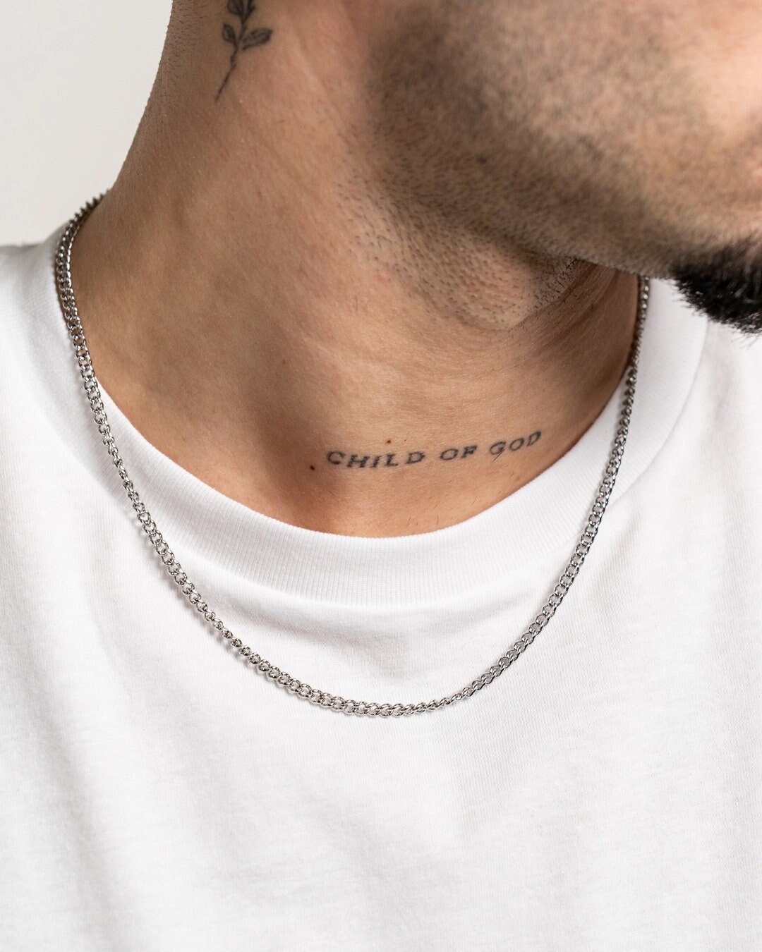 Thin Cuban 3mm Basic Chain - Crafted From 316L Stainless Steel and 18k ...