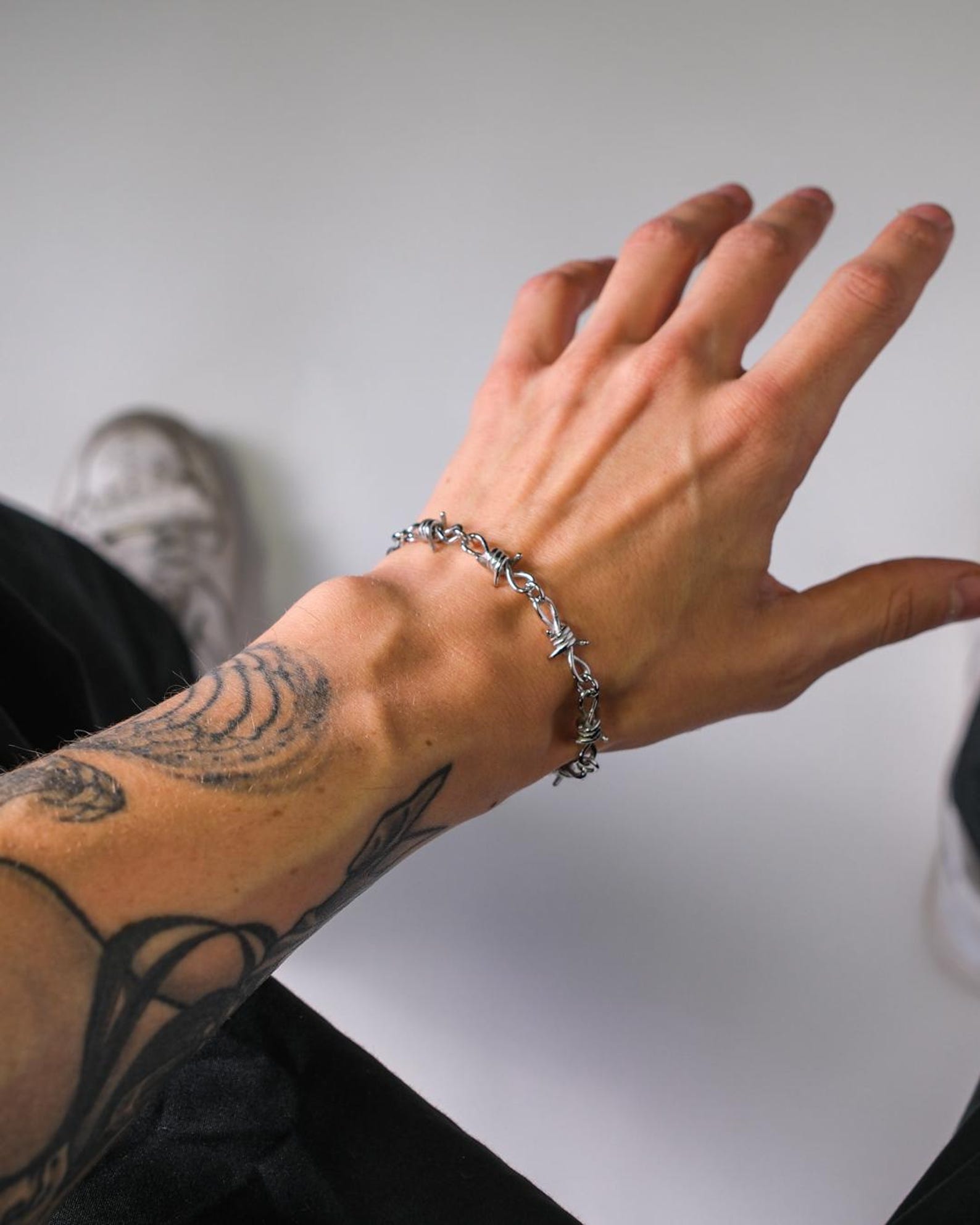 Dainty Barbed Wire Bracelet in Silver Crafted From Stainless Steel ...