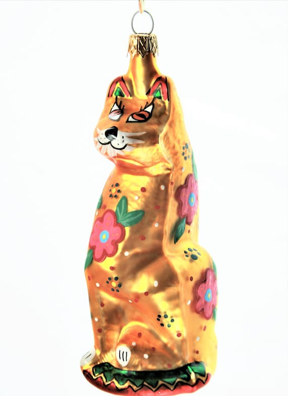 The Cat Malo the Sassy Cat. Handpainted Handblown Fine Glass | Etsy