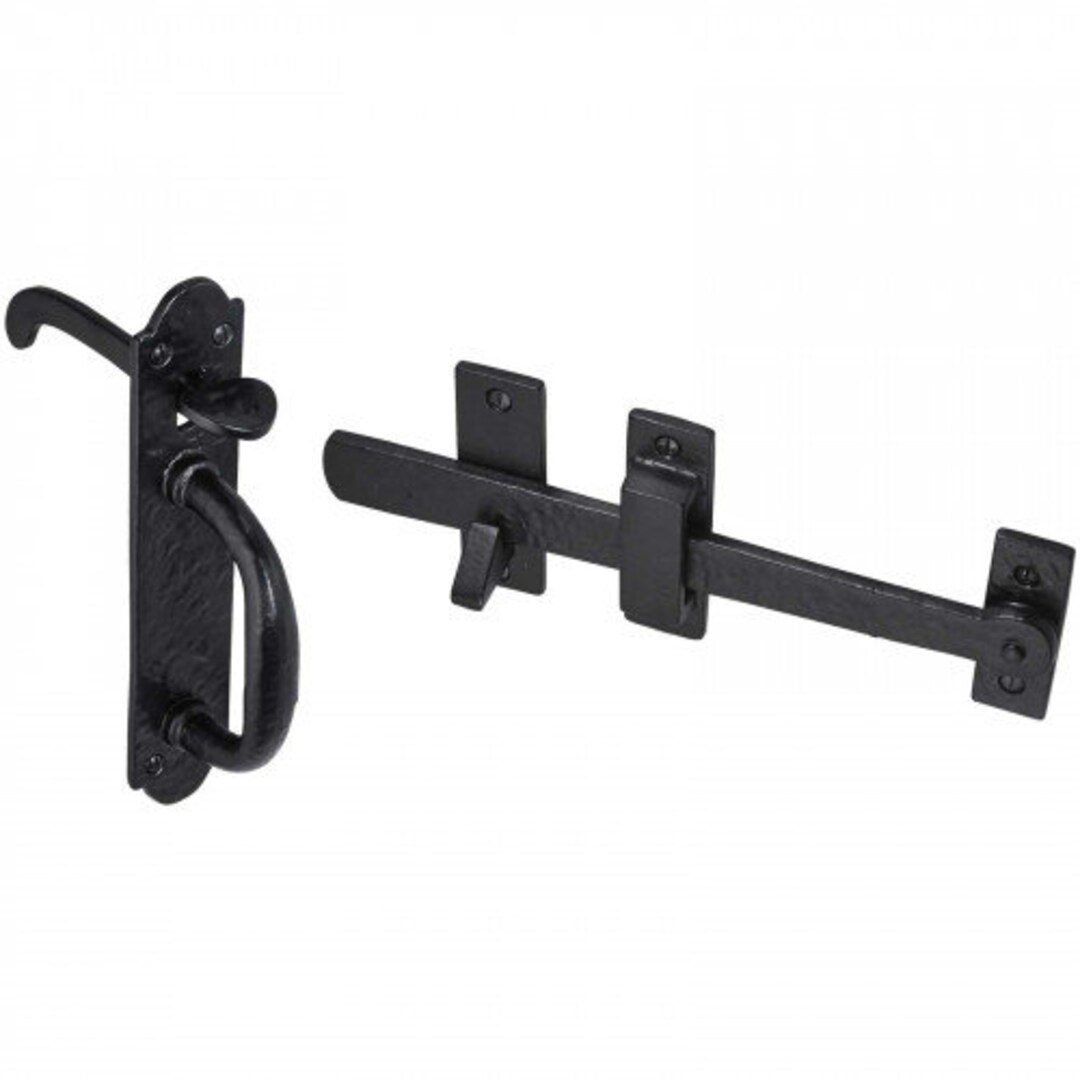 Thumb Gate Latch Black Antique 185mm Old Hill Iron Garden Country ...