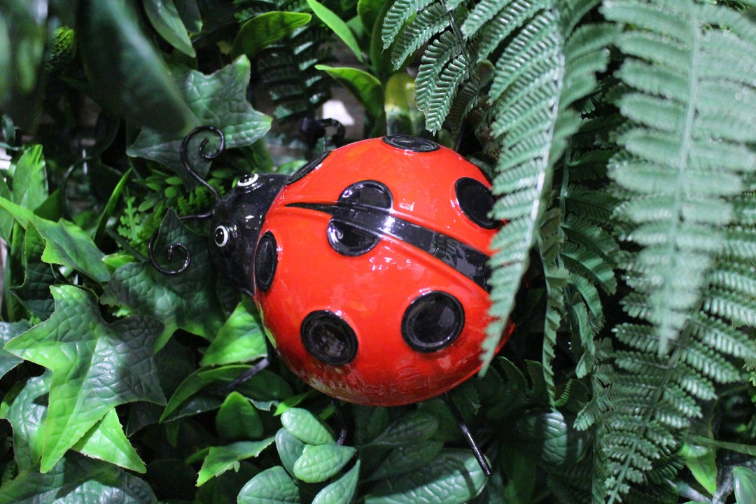 Metal Ladybird Wall Art - Hand Crafted Garden Ornament Gift - Handmade ...