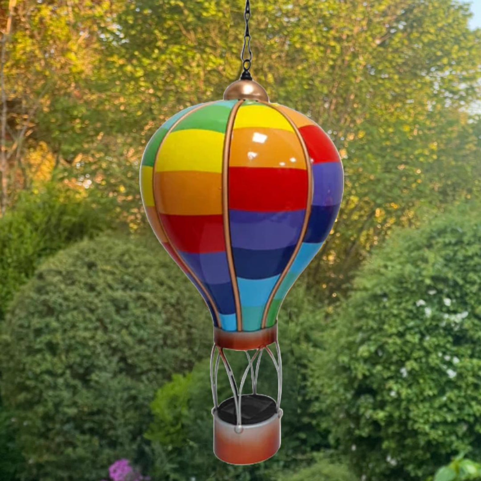 Solar Hot Air Balloon Lighting – Outdoor Hanging LED Light for Garden ...