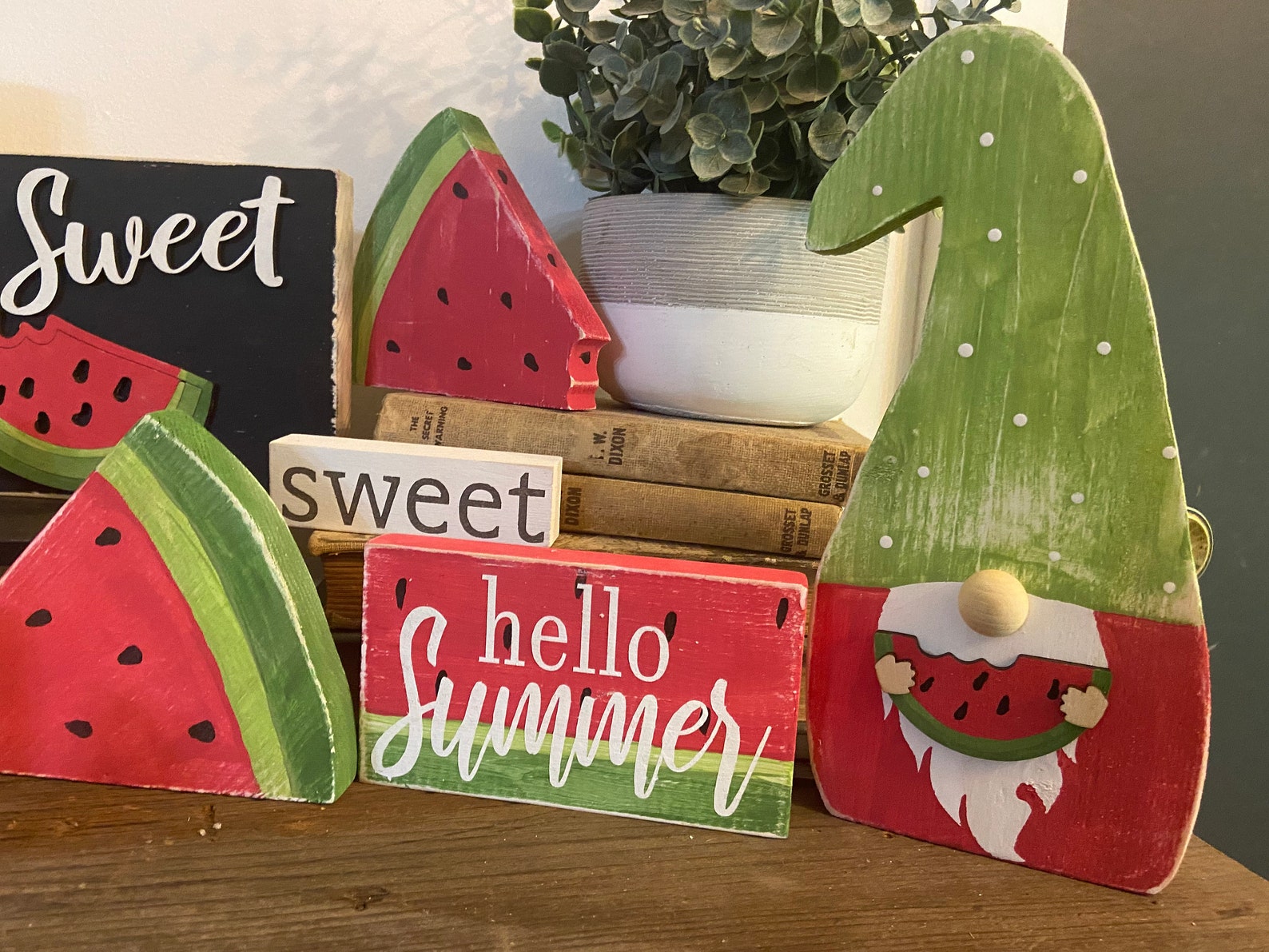 Wood Watermelon Decor - Etsy