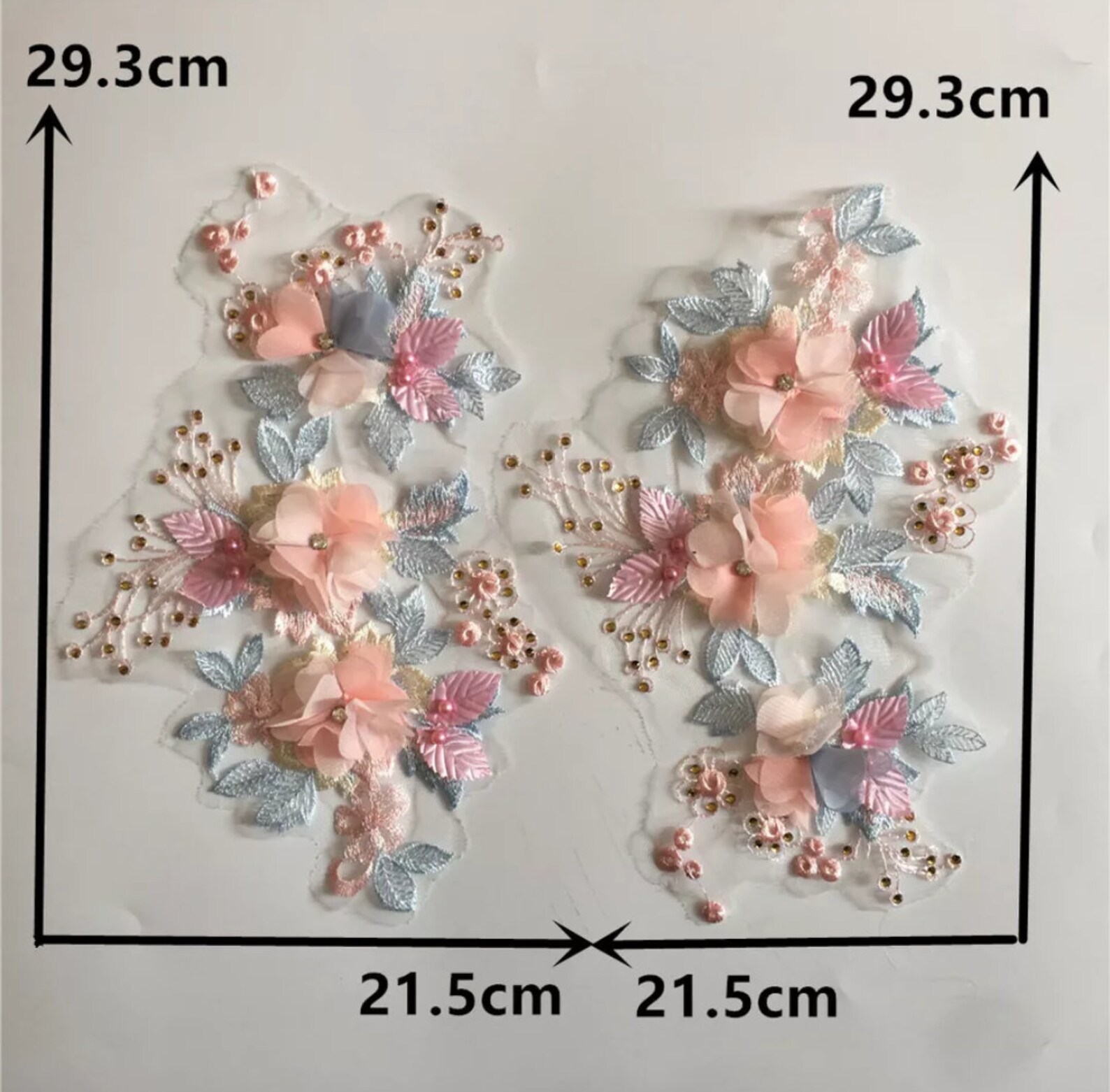 3D Flower Lace Embroidered Applique Floral Fabric Applique - Etsy