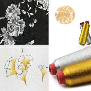 3600M Metallic Nylon Thread Spool, Gold Thread, Silver Thread ...