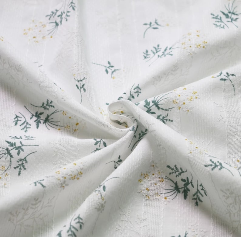Vintage Floral Print Fabric | Cotton Fabric | Dimity Fabric | Cottage ...