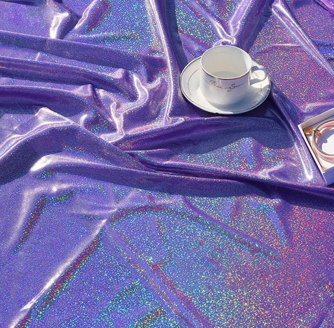 Stretch Iridescent Fabric, Shiny, Laser Fabric, Glitter Fabric ...