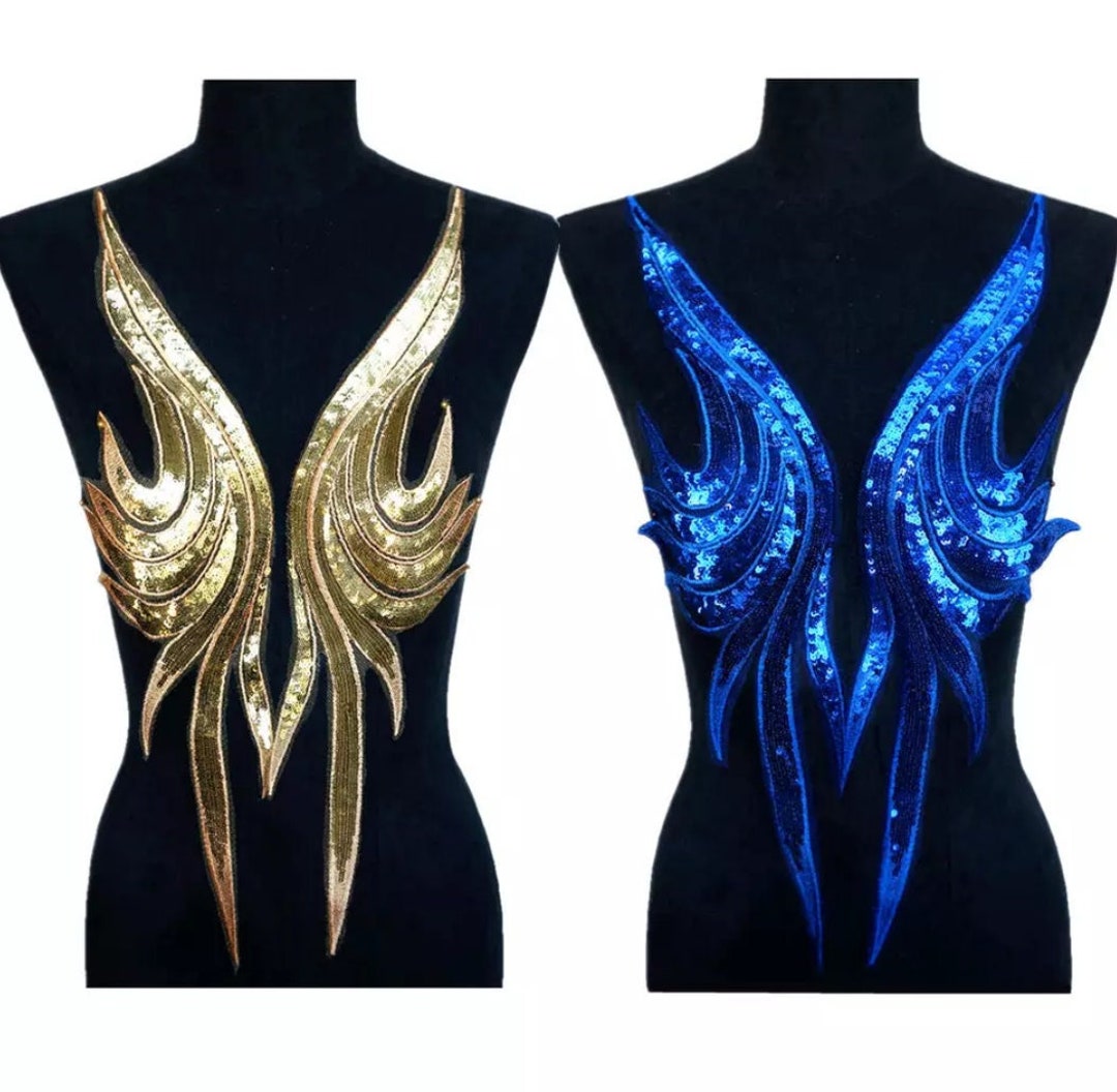 Noble Embroidered Sequin Applique for Dress, Dance Wear, Dance Costume ...