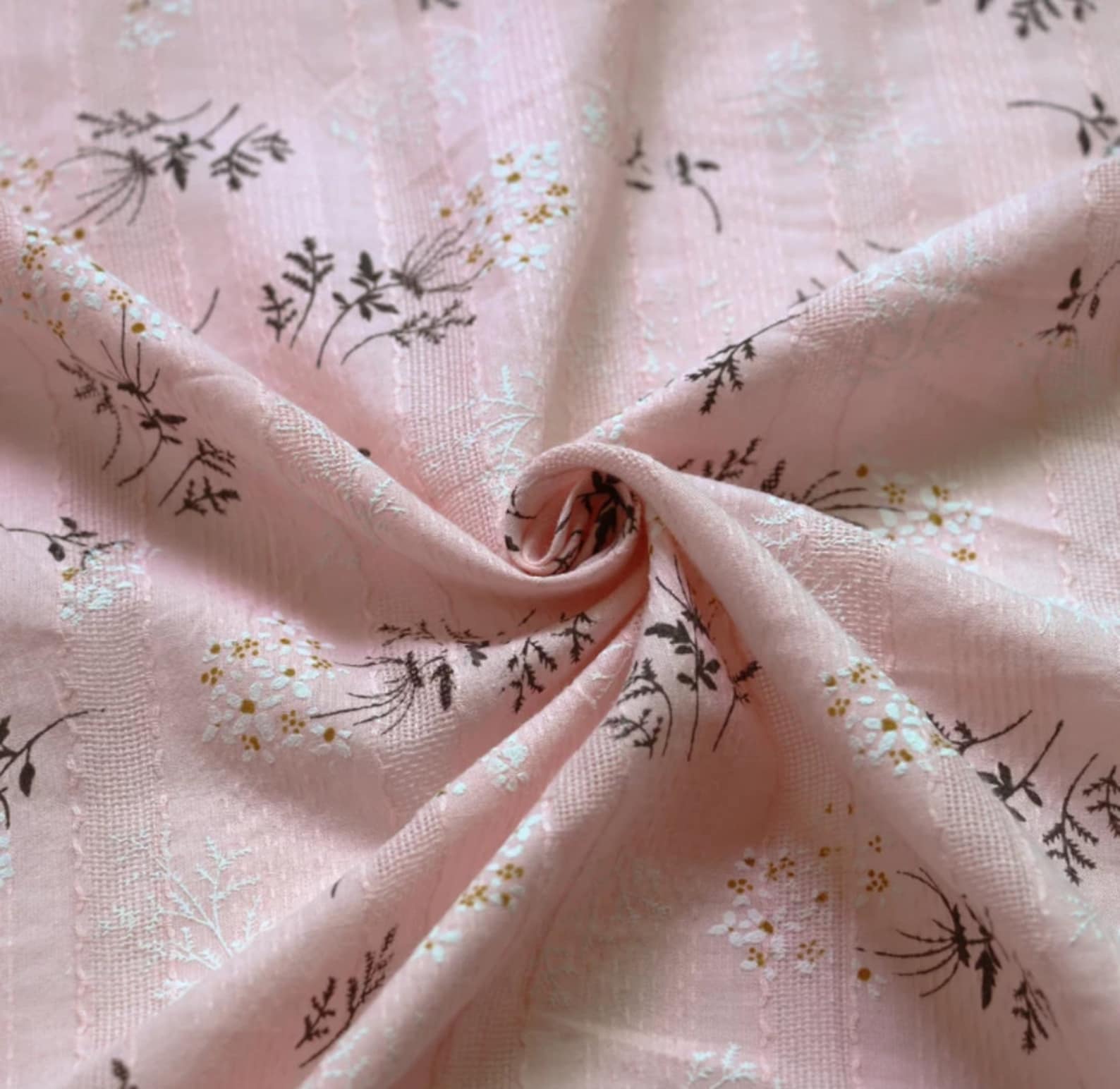 Vintage Floral Print Fabric | Cotton Fabric | Dimity Fabric | Cottage ...