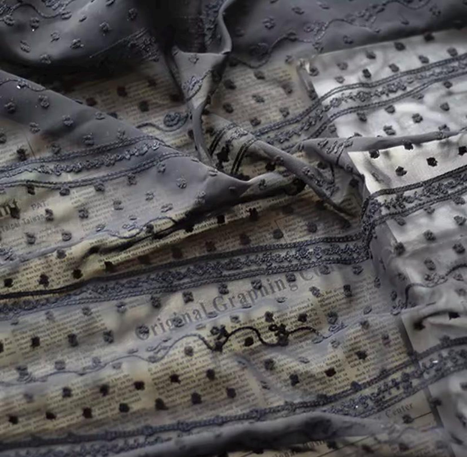 Lace Sheer Chiffon Fabric | Embroidered Sheer Fabric | Tulle Fabric ...