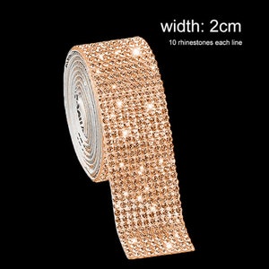 Self Adhesive Crystal Rhinestone Sticker Tape Diamond Ribbon | Adhesive ...