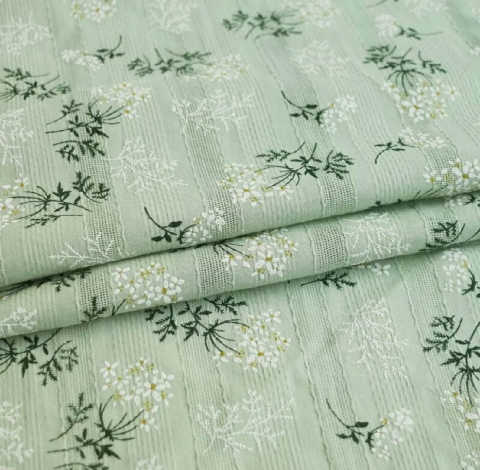 Vintage Floral Print Fabric | Cotton Fabric | Dimity Fabric | Cottage ...