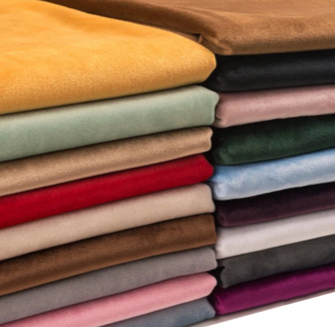 Soft Pleuche Velvet Fabric for Dress, Upholstery, Hair Ties, Face Mask ...