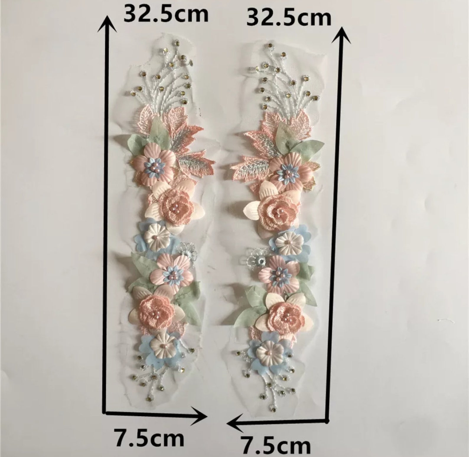 3D Flower Lace Embroidered Applique Floral Fabric Applique - Etsy