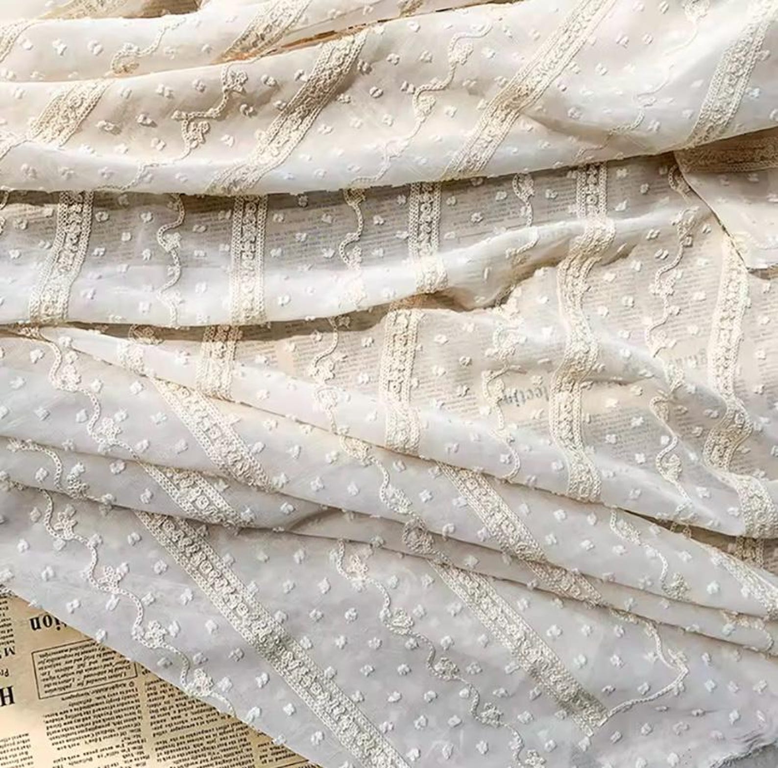 Lace Sheer Chiffon Fabric | Embroidered Sheer Fabric | Tulle Fabric ...