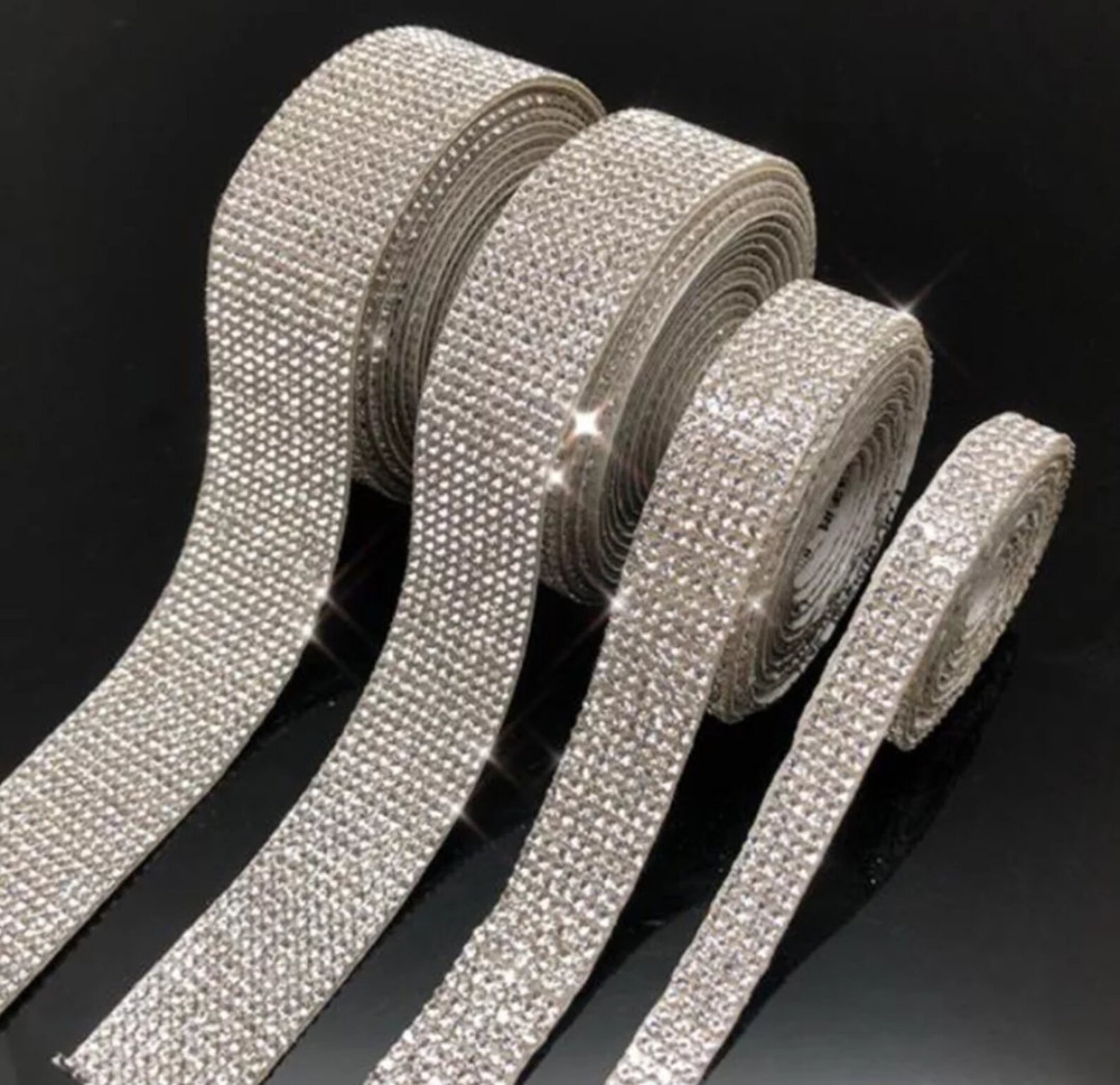 Self Adhesive Crystal Rhinestone Sticker Tape Diamond Ribbon - Etsy