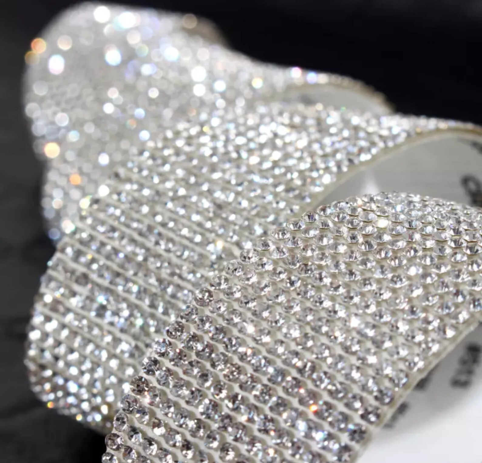 Self Adhesive Crystal Rhinestone Sticker Tape Diamond Ribbon | Adhesive ...