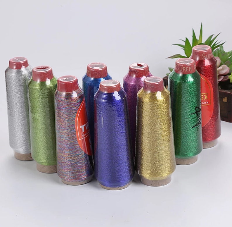 3600M Metallic Nylon Thread Spool, Gold Thread, Silver Thread ...