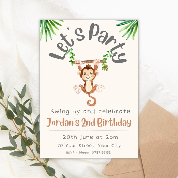 Monkey Birthday Party - Etsy