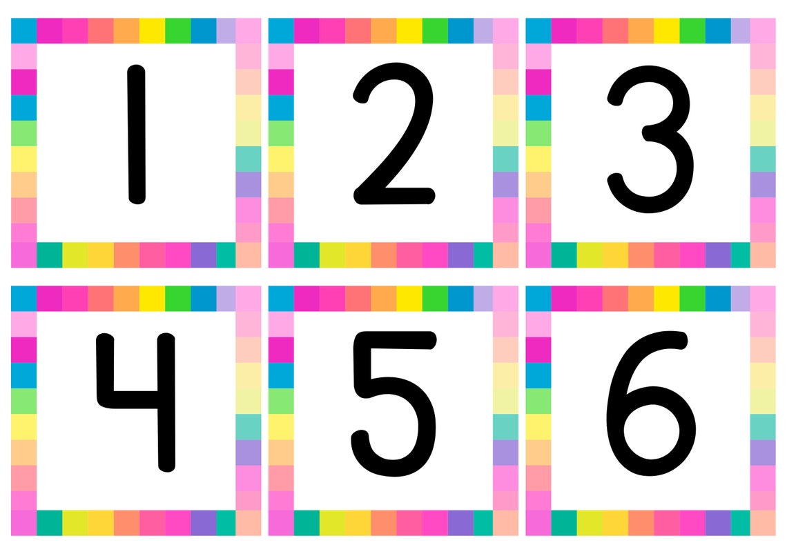 Number Recognition Flashcards 0-20 - Etsy