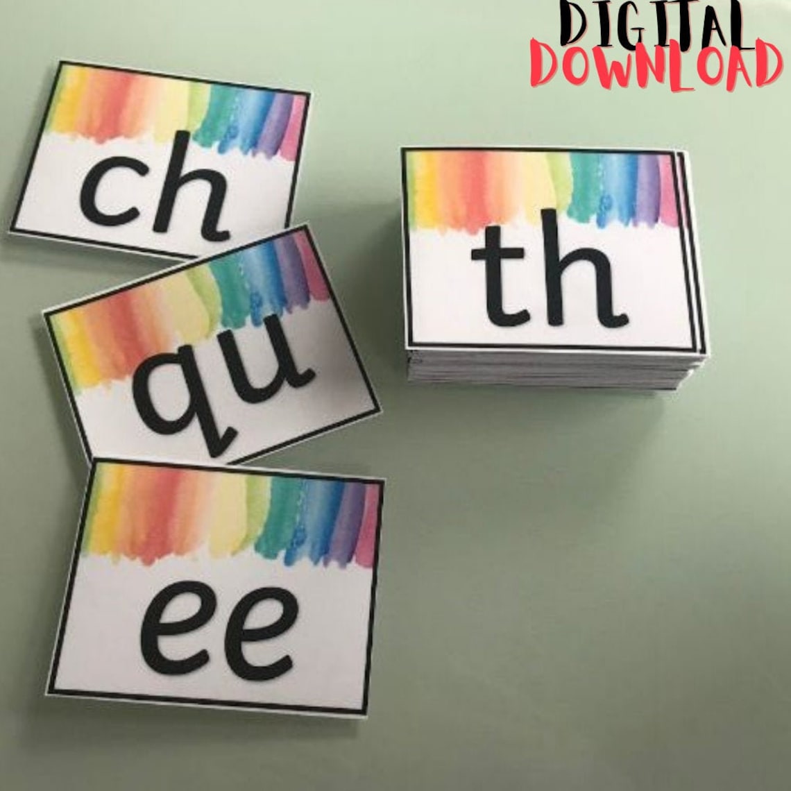 Phonics Flashcards - Etsy