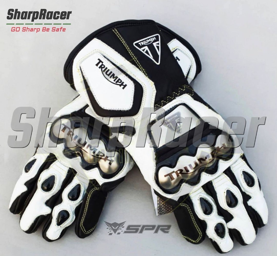 NEW Triumph Motorcycle Motogp Motorbike Racing Leather Gloves - Etsy