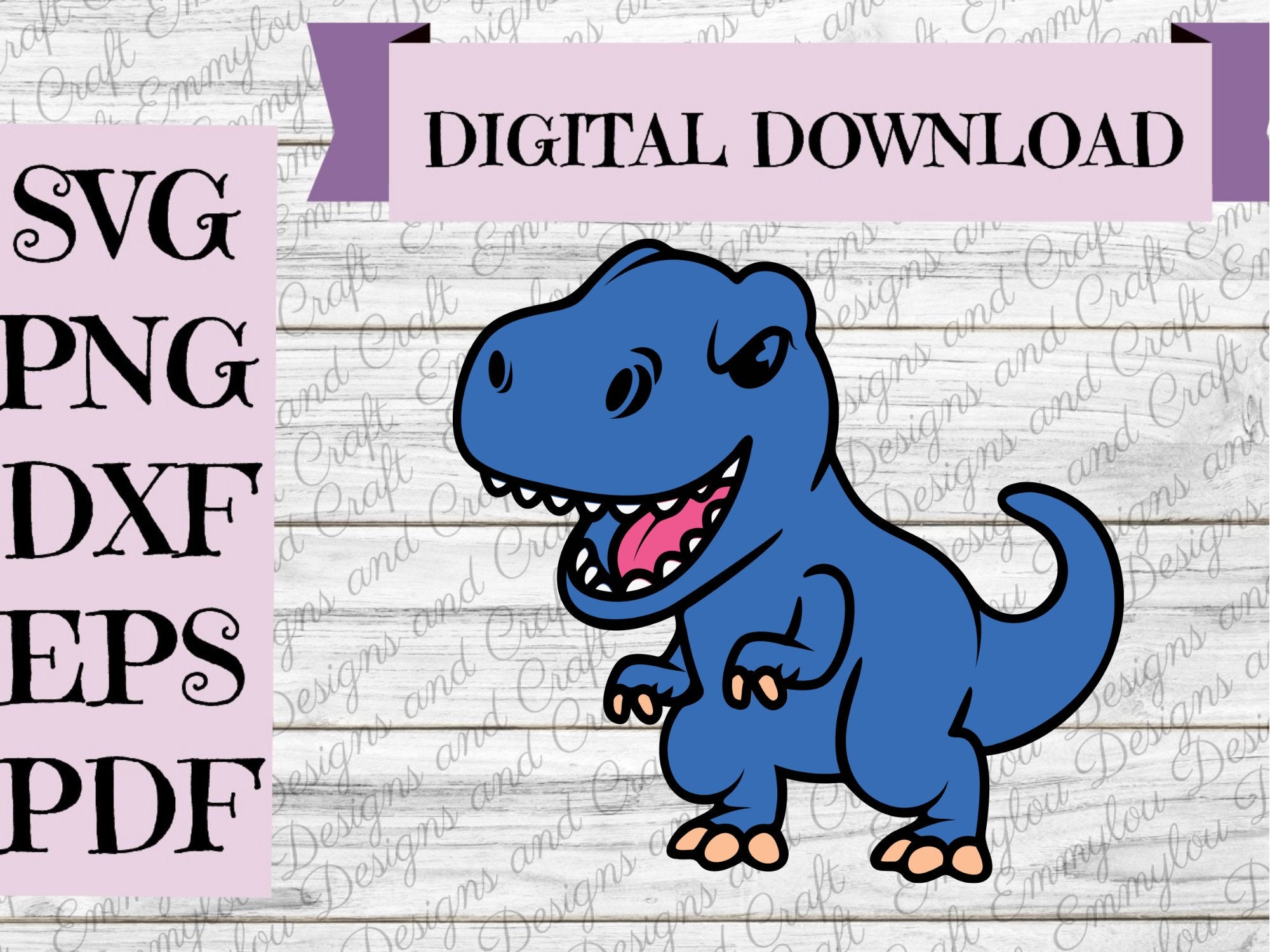 Cute Trex SVG/ Dinosaur SVG/ Cut File for Cricut/ Silhouette/ Layered ...