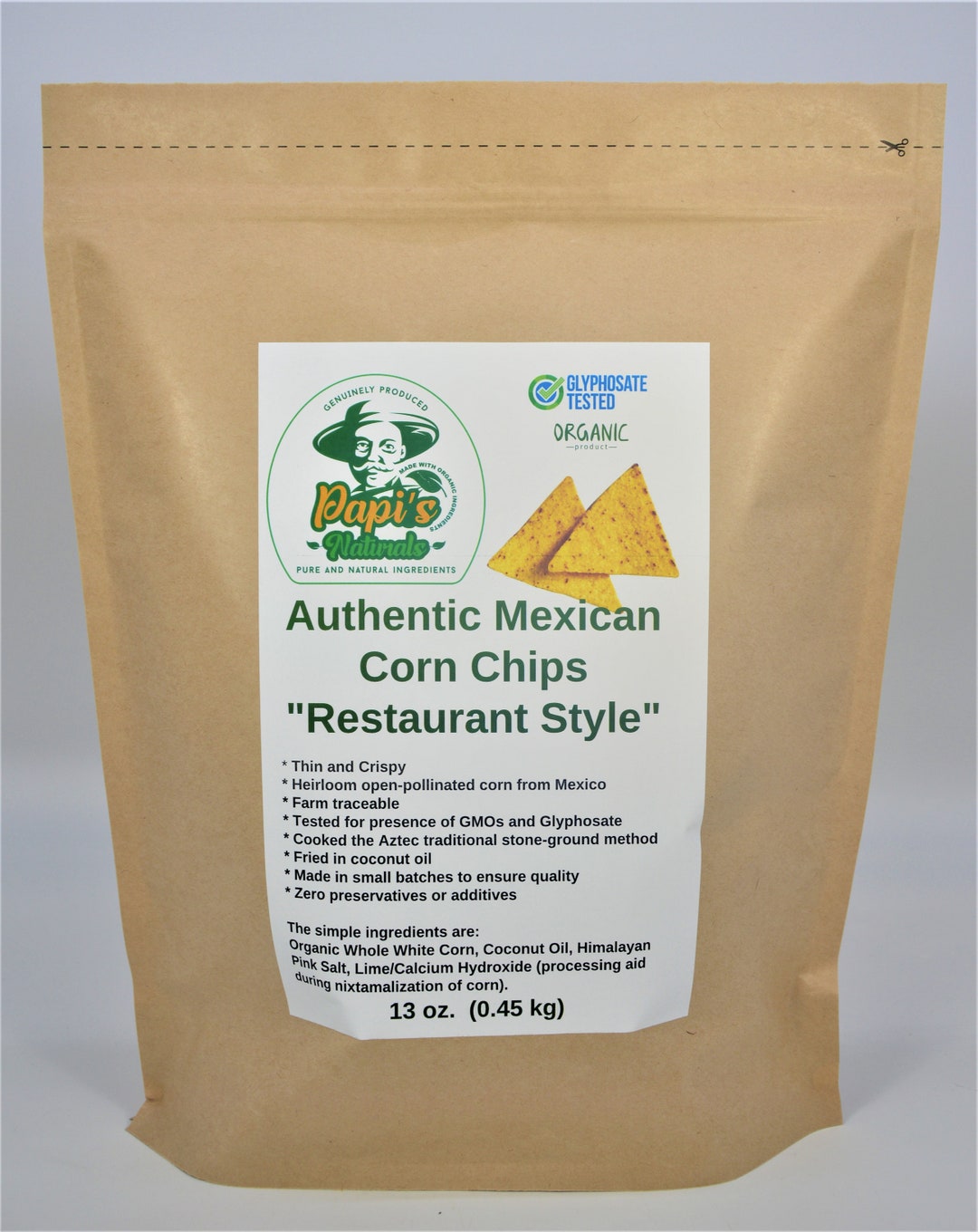 Authentic Restaurant Style Corn Chips Organic Ingredients - Etsy