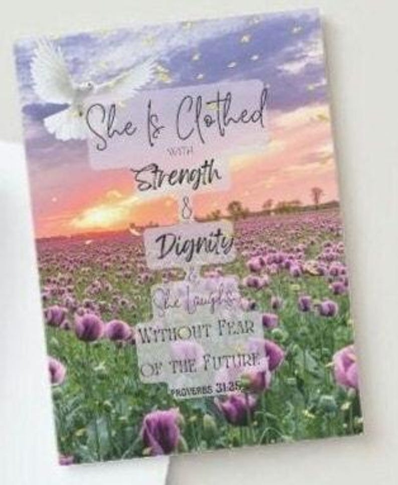 Bible Scripture Proverbs 31:25 Biblical Mother's Day 5 X 7 Inch ...